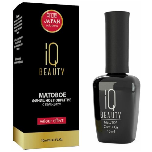 IQ BEAUTY Верхнее покрытие Matt Top Coat + Ca, прозрачный, 10 мл, 10 г