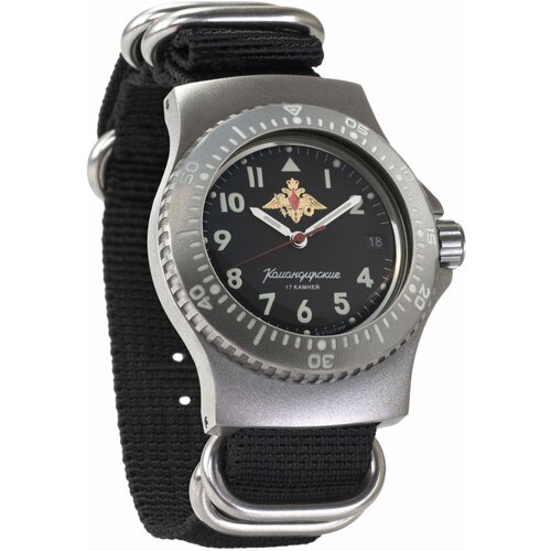 Наручные часы Восток Командирские Мужские Командирские 280937, черный, серебряный