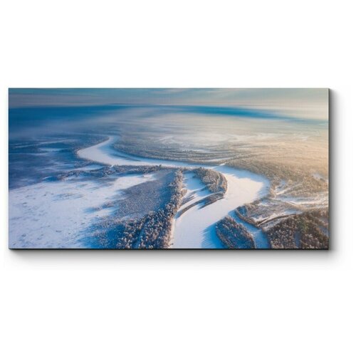 Модульная картина Замерзшая река 50x25