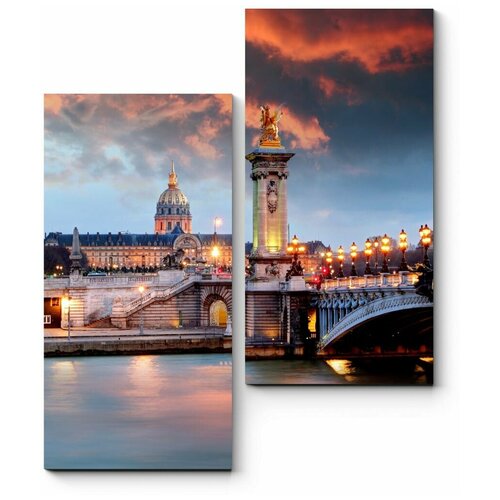 Модульная картина Мост Александра 3 в Париже 110x138