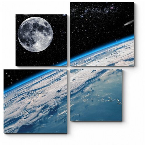 Модульная картина Бескрайние просторы космоса 110x110