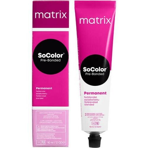 Matrix SoColor перманентная крем-краска для волос Pre-Bonded, 6AM темный блондин пепельный мокка, 90 мл