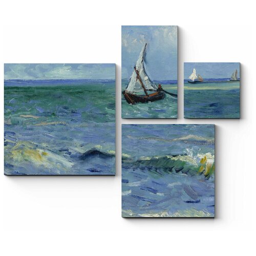 Модульная картина Морской пейзаж в Сен-Мари, Винсент Ван Гог 182x152