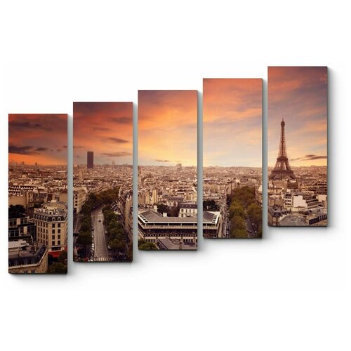 Модульная картина Прекрасный Париж с высоты 190x133