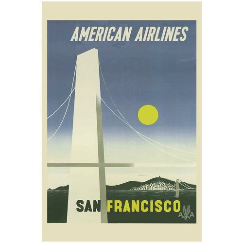 Постер / Плакат / Картина American Airlines 40х50 см в подарочном тубусе