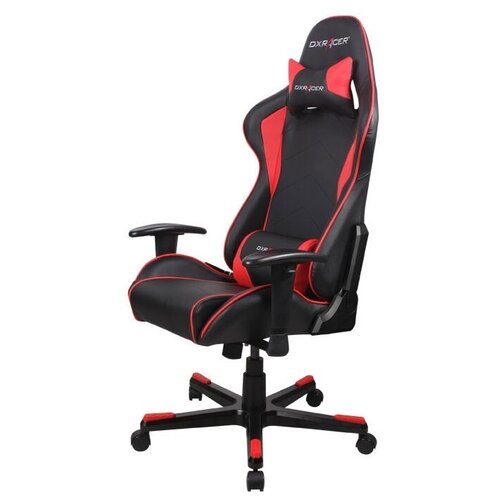 Компьютерное кресло DXRacer Formula OH/FE08 игровое, обивка: искусственная кожа, цвет: черный/красный