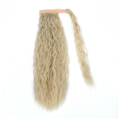 Queen fair Хвост накладной, волнистый волос, на резинке, 60 см, 100 гр, цвет холодный блонд(#SHT88В)