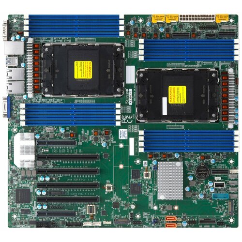 Материнская плата Supermicro X13DEI-T-O MBD-X13DEI-T-O/2x4677/16xDDR5-4800 RDIMM Поддержка ECC Поддержка Reg ECC 10x SATA 3.0,2x M.2,3x MCIO (6x NVMe PCIe 5.0x4) RAID 0,1,10,5