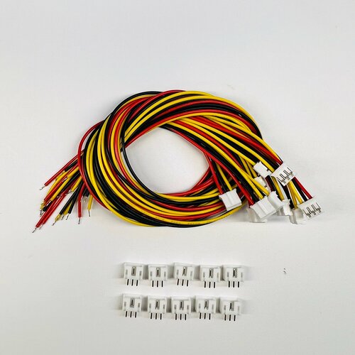 Набор кабелей с разъемом JST PH 2.0 мм 3pin 30см 10 штук