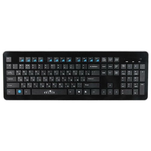 Беспроводная клавиатура OKLICK 870S Black USB черный, английская/русская (ANSI)