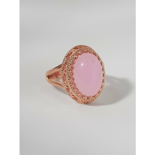 Кольцо Shine & Beauty, кварц, размер 17.5, розовый, золотой