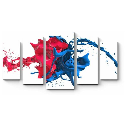 Модульная картина Синее и красное 120x66
