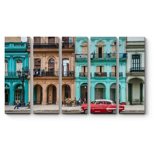 Модульная картина Красочные здания на Пасео-дель-Прадо100x60