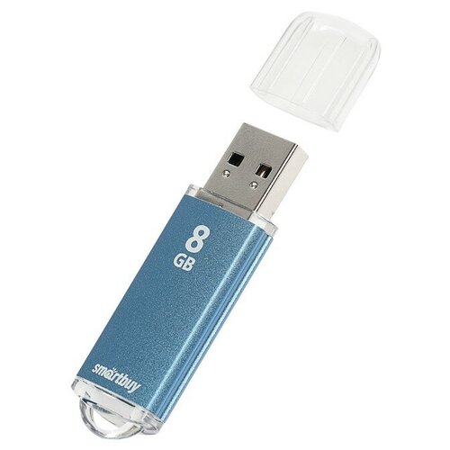 Smartbuy Флешка Smartbuy V-Cut, 8 Гб, USB2.0, чт до 25 Мб/с, зап до 15 Мб/с, синяя