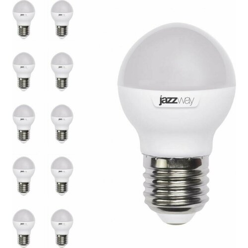 Светодиодная лампа JazzWay PLED Power 9W 4000K 820Лм E14 шар (комплект из 10 шт)