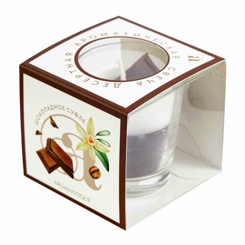Свеча ароматическая «Шоколадное суфле» 60 гр, цвет коричневый