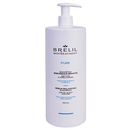 Brelil Professional шампунь BioTreatment Pure Sebum Balancing для жирных волос, 1000 мл