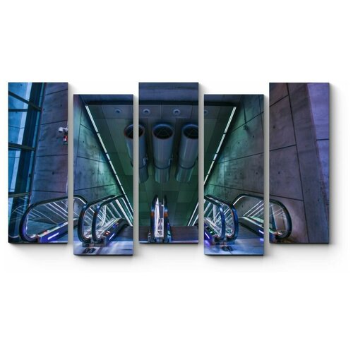 Модульная картина Современный эскалатор в метро100x58