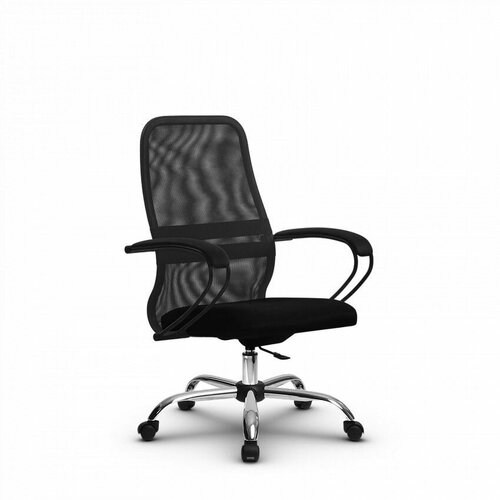 Компьютерное офисное кресло mетта SU-СК130-8Р, СН, Темно-серое/Черное