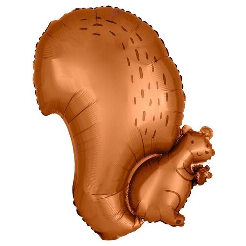 Воздушный шар фольгированный Anagram фигурный, Белка с орехом, 50х48 см