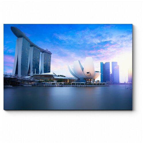 Модульная картина Сингапур в сумерках 80x53
