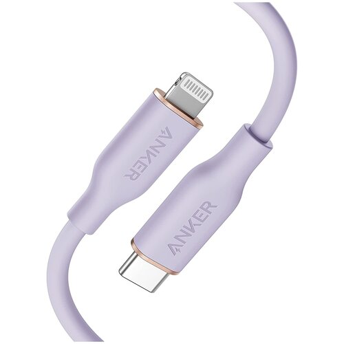 Кабель Anker 641 PowerLine III USB-C to Lightning Cable 0.9m (Flow, Silicone) Light Purple (A86626V1)