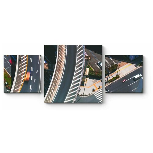 Модульная картина Надземные дороги Токио80x34