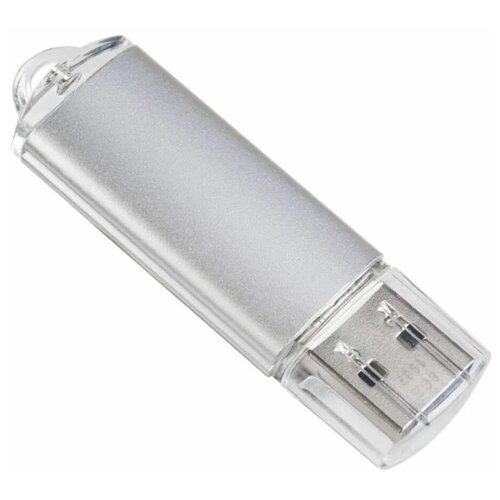 Накопитель USB 2.0 4гб Perfeo E01, серебристый