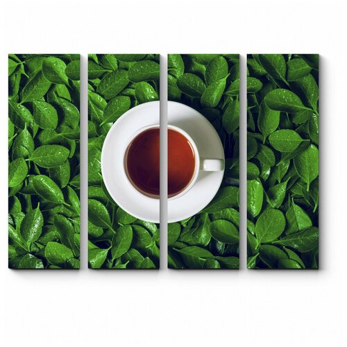 Модульная картина Зеленый чай 80x60
