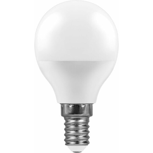 Лампа светодиодная LED 7вт Е14 дневной шар | код. 25480 | FERON (2шт. в упак.)