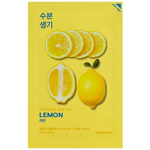 Holika Holika тонизирующая тканевая маска Pure Essence Лимон, 20 мл