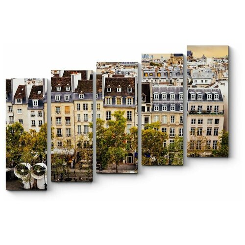 Модульная картина Над крышами Парижа90x63
