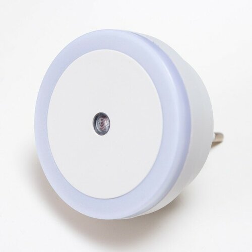 RISALUX Ночник "Круг" LED реагирует на темноту, белый 6,5х6,5х5 см RISALUX