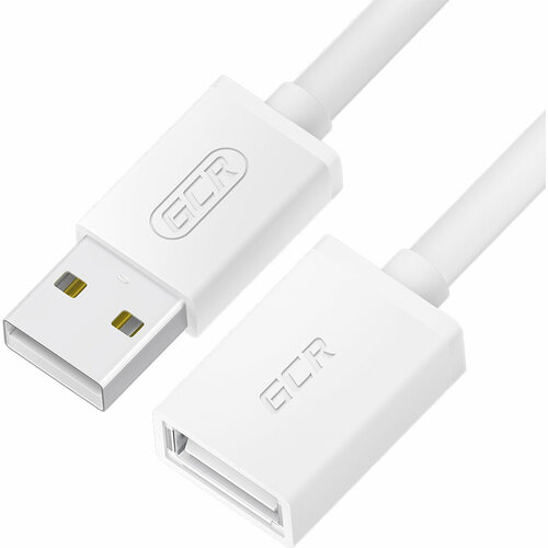 GCR Удлинитель 1.0m USB 2.0 AM/AF, белый, GCR-55062 Greenconnect GCR-55062