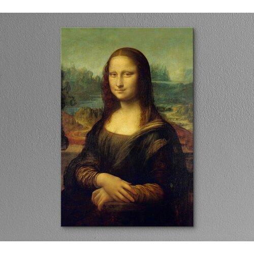 Картина для интерьера "Мона Лиза" Леонардо да Винчи 40х60 см натуральный холст. Коллекция - искусство, живопись, история, образ, классика.