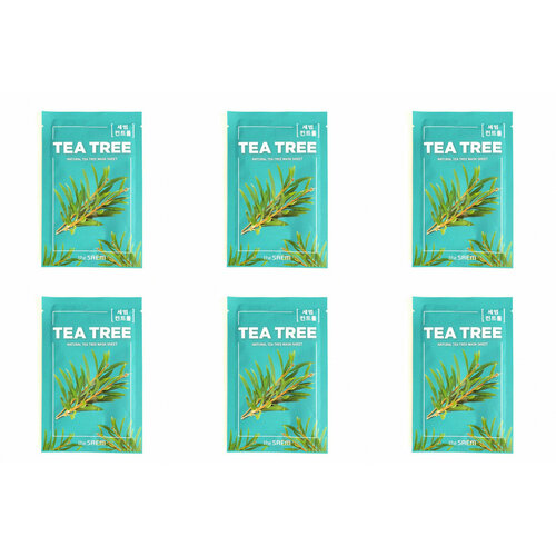 The Saem Маска тканевая для лица Natural Tea Tree Mask Sheet, 21 мл, 6 шт