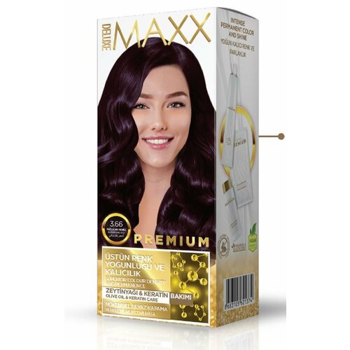 MAXX DELUXE PREMIUM Краска для волос 3.66 баклажан