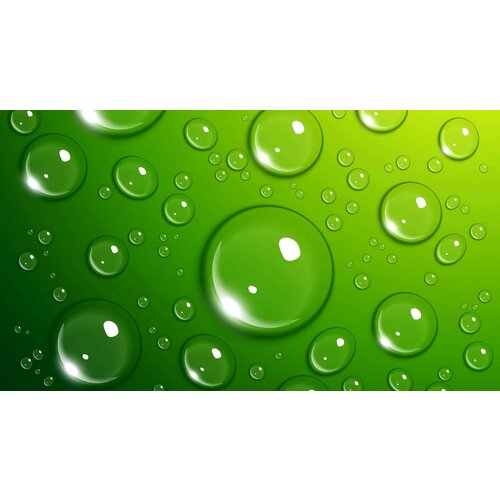 Картина на холсте 60x110 LinxOne "Water drops пузыри текстуры" интерьерная для дома / на стену / на кухню / с подрамником