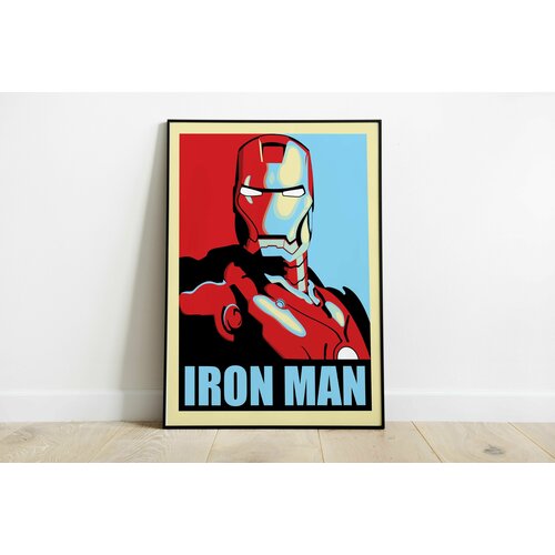 Постер в рамке со стеклом "Железный Человек (Iron Man) Тони Старк