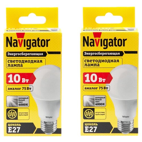 Лампа (2 шт) Navigator 94388 NLL-A60-10-230-4K-E27