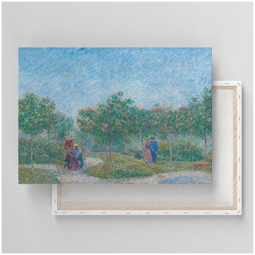 Картина на холсте с подрамником / Van Gogh - Courting Couples in the Voyer, 1887 / Ван Гог