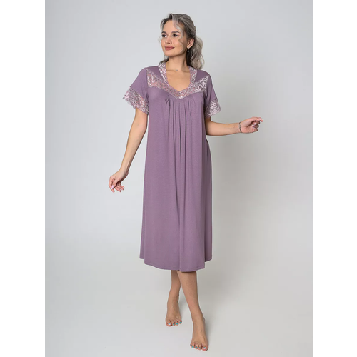 Сорочка  Текстильный Край, размер 54, фиолетовый