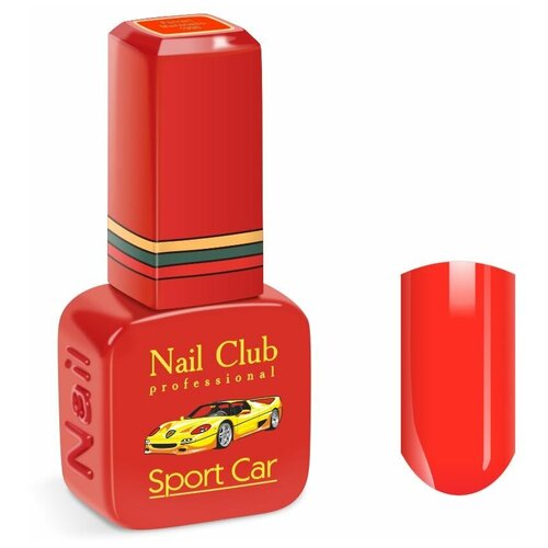 Nail Club professional Эмалевый красный гель-лак для ногтей, цвет ярко-алый 1996 Ferrari Maranello, 13 мл.