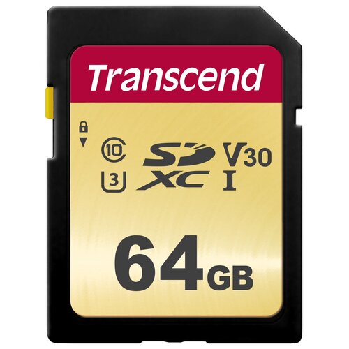 Transcend SDXC 500S UHS-I Class U3 64 GB карта памяти