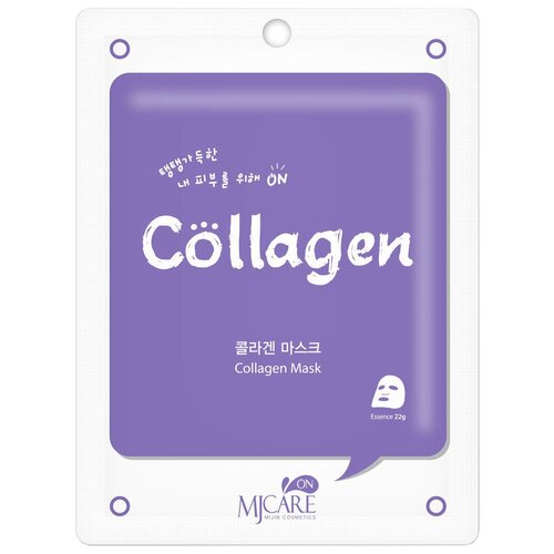 MIJIN Cosmetics тканевая маска с коллагеном Mj Care on Collagen, 22 г, 22 мл
