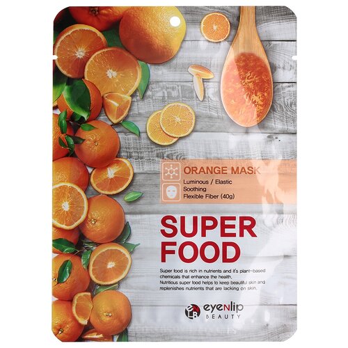 Eyenlip Super Food тканевая маска с экстрактом апельсина, 23 мл