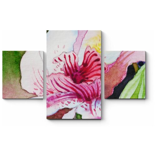Модульная картина Изумительные переходы цвета орхидеи 110x72