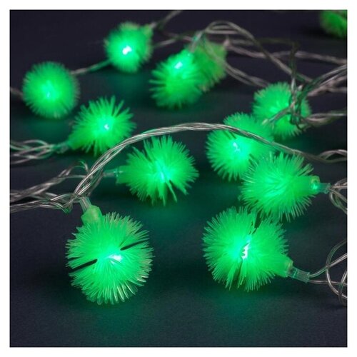 Гирлянда Luazon Lighting Нить Decor Ежики, 1 шт. в наборе, 5 м, 30 ламп, зеленый/прозрачный провод