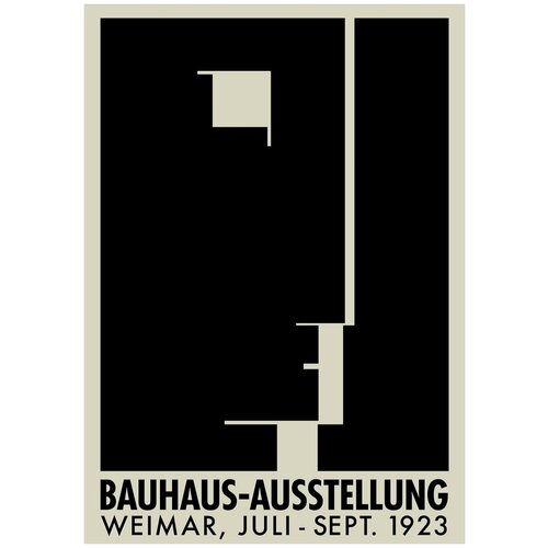 Постер / Плакат / Картина Баухаус - Афиша в черном 40х50 см в подарочном тубусе