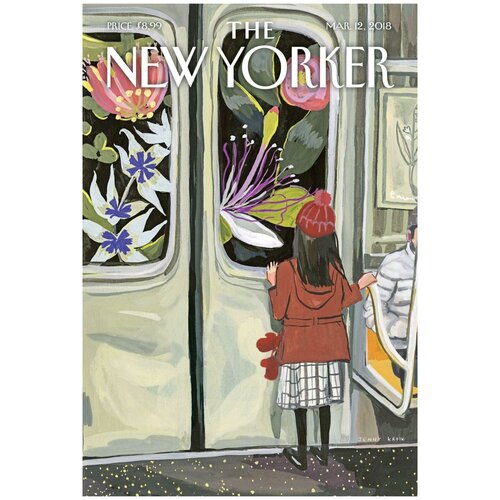 Постер / Плакат / Картина Обложки New Yorker - Следующая остановка Весна 40х50 см в подарочном тубусе